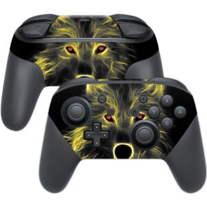 mightyskins skin compatible with nintendo switch pro controller - neon wolf | protective, durable, and unique vinyl decal wrap cover | easy to apply, remove, and change styles | made in the usa