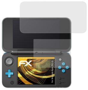 atfolix screen protector compatible with nintendo new 2ds xl screen protection film, anti-reflective and shock-absorbing fx protector film (set of 3)