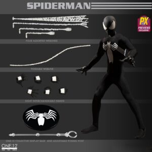 Mezco Toys FEB178708 One: 12 Collective: Marvel Spider-Man Action Figure,180 months to 1188 months Black