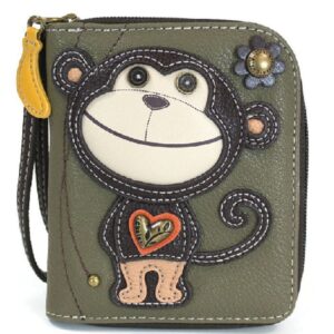 Chala Monkey Zip-Around Wristlet Wallet