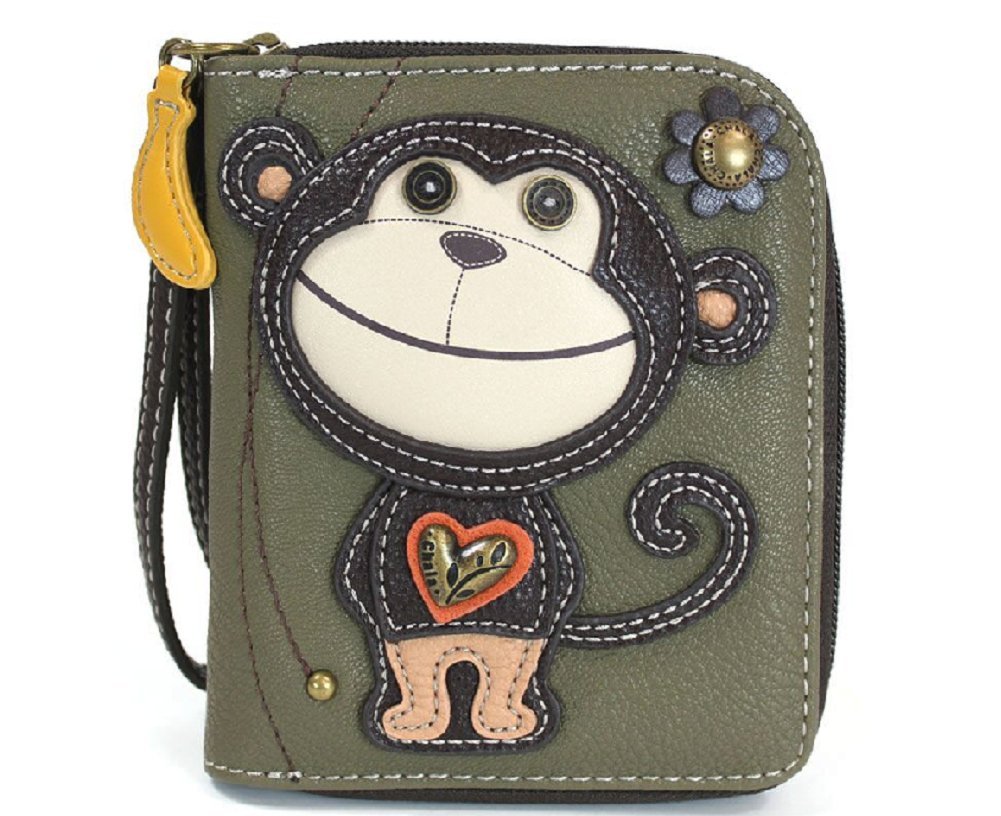 Chala Monkey Zip-Around Wristlet Wallet