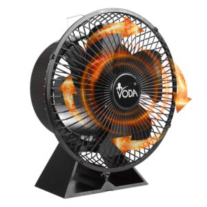 voda new designed 3 blades heat powered stove fan about 175 cfm with protective cover more safe and comfortable…