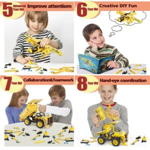 GILI STEM Building Toy for Boys 8-12 - Dump Truck or Airplane 2 in 1 Construction Engineering Kit (361pcs) Best Gift for Kids Age 6 7 8 9 10 11 12+ Years Old