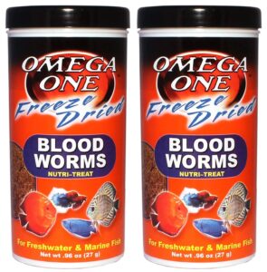 omega one freeze dried blood worms 0.96oz 2-pack