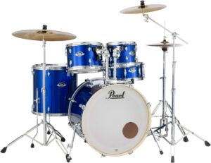 pearl export exx 5-piece drum set with hardware - fusion configuration-high voltage blue