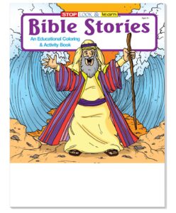 zoco - bible stories - coloring books (25 bulk pack, without crayons) - sunday school crafts - 10 commandments, christian activity books for kids