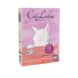 aeg cat lady board game | collect toys and rescue cats | family card drafting game for 2-4 players | ages 10+ | easy to learn & plays in 30 minutes