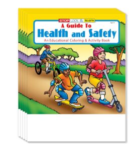 zoco - health and safety - kids educational coloring books (25 bulk pack, without crayons) - healthcare program, fun exercises - games, puzzles, activities for kids