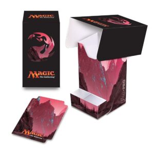 ultra pro magic: the gathering mana 5 "mountain" full-view deck box w/ dice tray