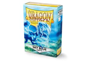 arcane tinmen aps dragon shield japanese size sleeves – matte sky blue 60ct - card sleeves smooth & tough - compatible with pokemon, yugioh, & more– tcg, ocg,art11119