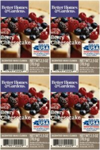 better homes and gardens wild berry cheesecake wax cubes - 4-pack