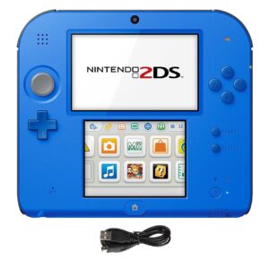 nintendo 2ds 2 items bundle:nintendo 2ds-electric blue 2 w/mario kart 7 console and usb sync charge usb cable