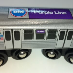 MUNI PALS Munipals Chicago Transit Authority Wooden Railway Purple Line–Child Safe and Tested Wood Toy Train