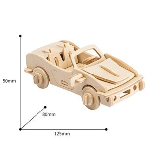 Wooden Model Kits 3D Puzzles Build Car Kit Wooden Model Toy Kit Wood Puzzle Car Wooden Model Toy Kit Model Car 29-pcs (Racing Car)