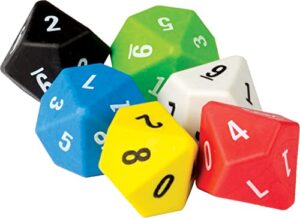 teacher created resources® 10-sided dice, pack of 6