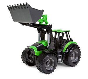 lena tractor deutz-fahr agrotron 7250 ttv farm toy, realistic scoop lifts and moves like its real-world counterpart