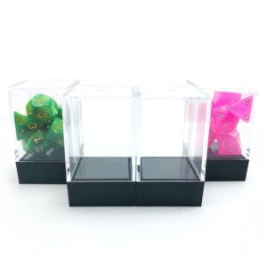 classic brick box for rpg dice, clear plastic dice box, brick dice case, transparent brick dice box, dice packaging, 5pcs set