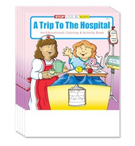 zoco - a trip to the hospital - coloring books (25 bulk pack, without crayons) - hospital supplies for kids - educational games, puzzles, fun activities for kids