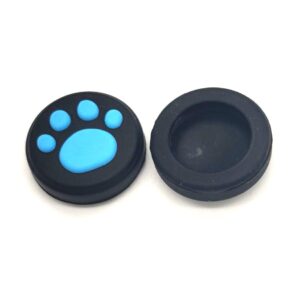 2 x Silicone Analog Controller Thumb Stick Joystick Grips Cap for Nintendo Switch NS/Switch Lite Controller Joy-Con ThumbStick Cute Cat Paw Claw (Blue)