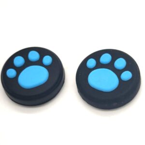 2 x Silicone Analog Controller Thumb Stick Joystick Grips Cap for Nintendo Switch NS/Switch Lite Controller Joy-Con ThumbStick Cute Cat Paw Claw (Blue)