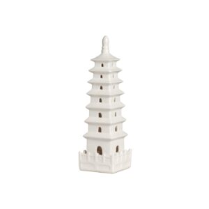 emissary distress blue sq pagoda, 17" h