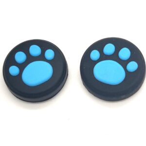 2 x Silicone Analog Controller Thumb Stick Joystick Grips Cap for Nintendo Switch NS/Switch Lite Controller Joy-Con ThumbStick Cute Cat Paw Claw (Blue)