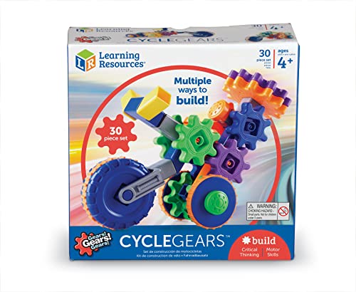 Learning Resources Gears! Gears! Gears! Cycle Gears, Construction, Gear Toy, 30 Pieces, Ages 4+