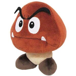 little buddy super mario all star collection 1427 goomba stuffed plush, 5", multi-colored