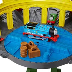 Thomas & Friends Toy Train Set, Super Station, Extra Large Race Track with Motorized Thomas, Diecast Percy & MINIS James for Ages 3+ Years