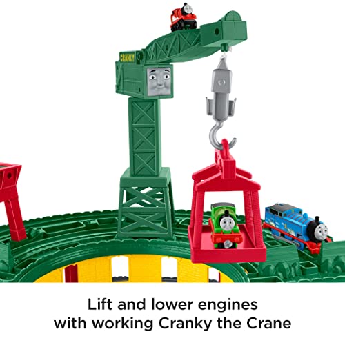 Thomas & Friends Toy Train Set, Super Station, Extra Large Race Track with Motorized Thomas, Diecast Percy & MINIS James for Ages 3+ Years