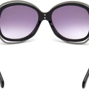 Emilio Pucci EP0056 Sunglasses - Shiny Black Frame, Gradient/Mirror Violet Lenses, EP00565701Z