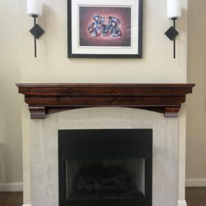 mantelsdirect mantels direct salem wood mantel shelf with corbels - aged cherry 60 inch | distressed wooden rustic wall mounted shelf perfect for electric fireplaces and more!