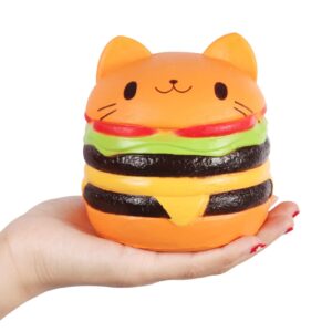 anboor 4.5" squishies jumbo slow rising kawaii squishie cat hamburger bread toy