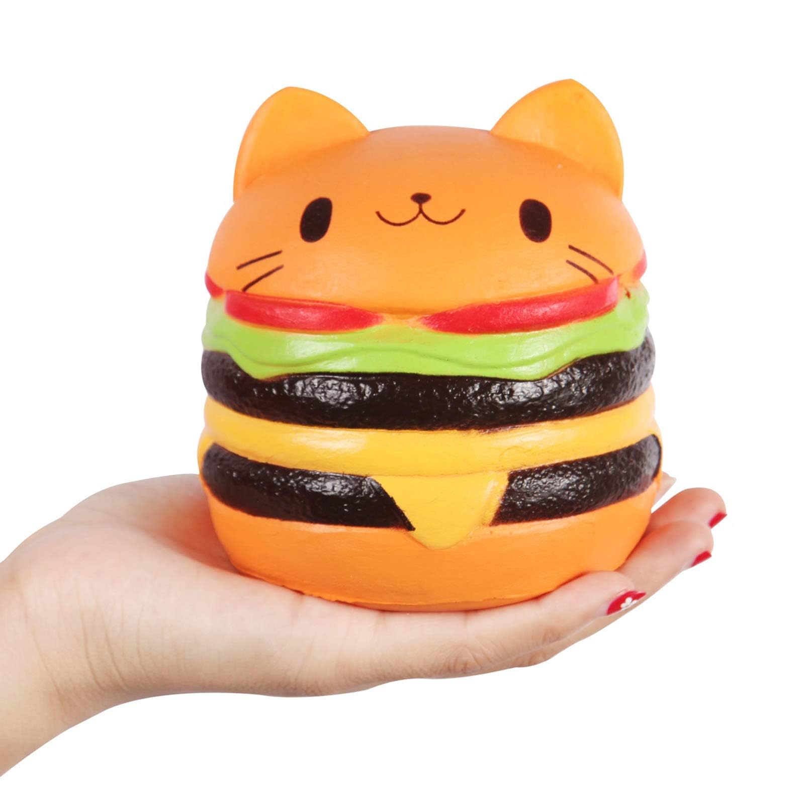 Anboor 4.5" Squishies Jumbo Slow Rising Kawaii Squishie Cat Hamburger Bread Toy