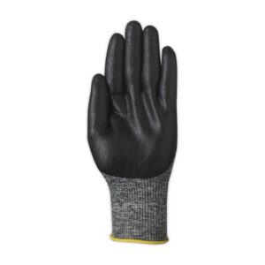 Ansell 118016 HyFlex 11-801 Grey and Black Nitrile Coated Machine Knit Gloves, 8.5" Length, 4.5" Width, 0.38" Height, Size 6, Gray (Pack of 12)