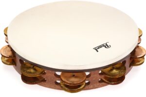 pearl orchestral tambourine beryllium copper/brass double row (petm1018cr)