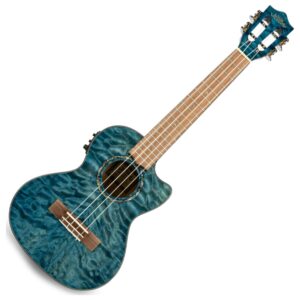 lanikai, 4-string ukulele, sand,blue,chrome (qmblcet)