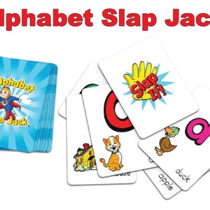 Alphabet Slap Jack® | Play 4 Alphabet Games Including Alphabet Go Fish, Slapjack, ABC Letter Matching or Flash Cards | Learn Upper & Lowercase Letters and Sounds | Build CVC Words | PreK to 1st Grade