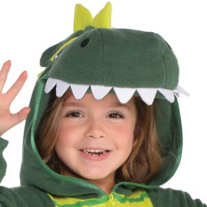 Green Dinosaur Zipster Costume For Kids ? Small (4-6) - Soft, Colorful Fleece - Adorable & Unique Cosplay Costume ? Perfect for Halloween