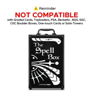 The Big Black Metal Box (PRO Edition) | Case Is Compatible With Magic The Gathering, MTG, All Standard Card Games (Game Not Included) | Includes 8 Dividers | Fits up to 2000 Loose Unsleeved Cards