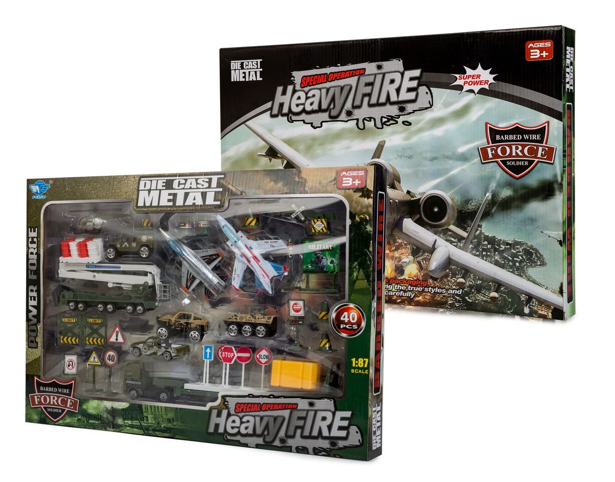 Big Daddy Die-Cast Metal Special Operations Heavy Fire Kids Toy Military Air Craft Play Set Over 40 Pieces Included in This Imaginary War Zone