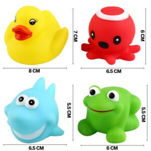 Yeonha Toys Bath Toy, Can Flashing Colourful Light(Big Style 4 Pack), Floating Bath Toy, Light Up Bathtub Water Tub Toy for Pool Shower Bathtime Bathroom Kid Boys Girl Toddler Child Baby Infant