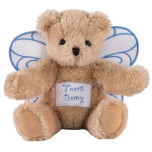 vermont teddy bear tooth fairy stuffed animal - tooth fairy plush, 6 inch