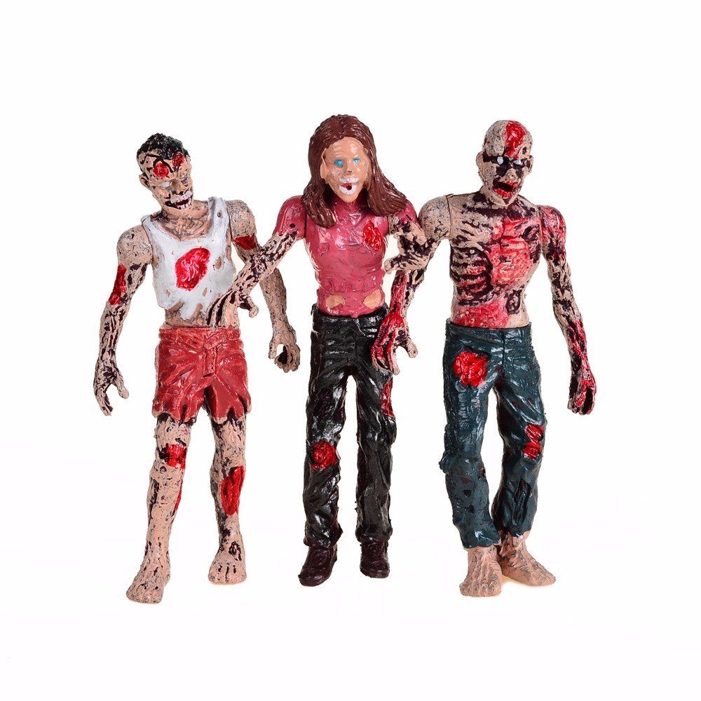 BOHS Zombie Action Figures Gift Package - Scary Toys for Boys and Girls - 4 Inches - Pack of 6