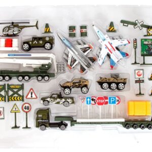 Big Daddy Die-Cast Metal Special Operations Heavy Fire Kids Toy Military Air Craft Play Set Over 40 Pieces Included in This Imaginary War Zone