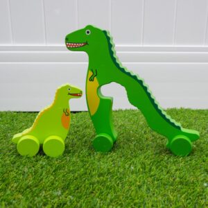 Jack Rabbit Creations Inc Big & Little Wooden Push Toy T-Rex