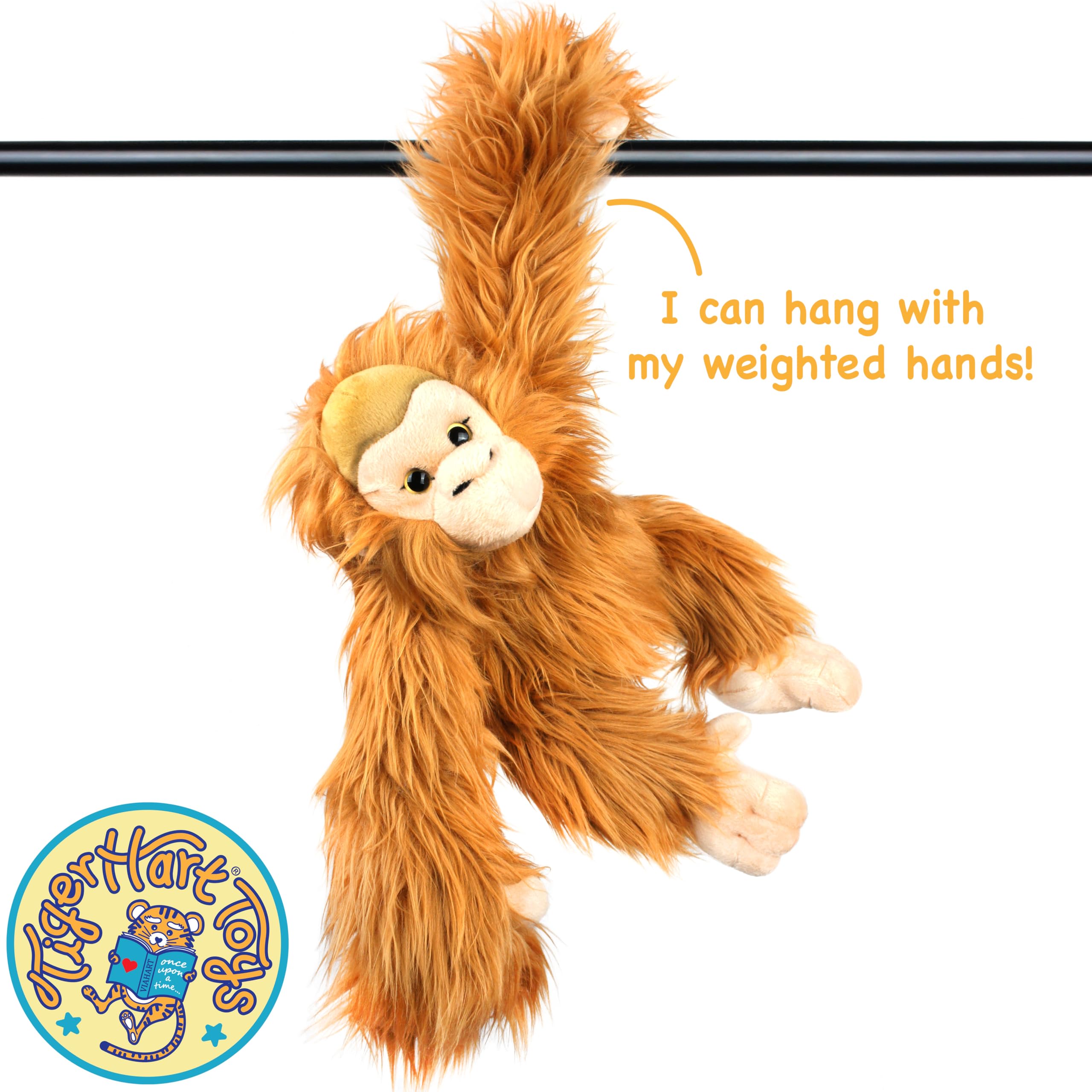 TigerHart Ornaldo The Orangutan Monkey - 19 Inch (with Hanging Arms Outstretched) Stuffed Animal Plush Chimpanzee