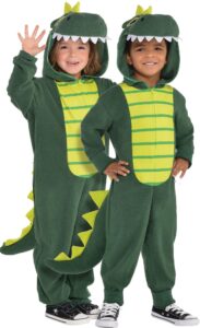 green dinosaur zipster costume for kids ? small (4-6) - soft, colorful fleece - adorable & unique cosplay costume ? perfect for halloween