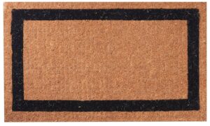 envelor home and garden handwoven, extra thick doormat, outdoor rugs durable coir, outdoor doormat, welcome mat entryway door mat for patio,coir doormat (36 x 60, classic black border)