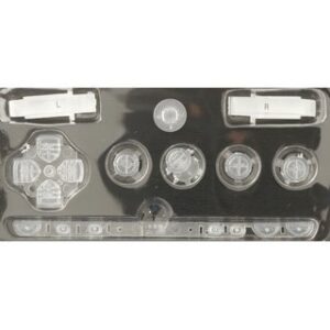 Gametown New Replacement PSP 1000 Full Housing Shell Cover with Button Screw Set -Crystal Clear White.